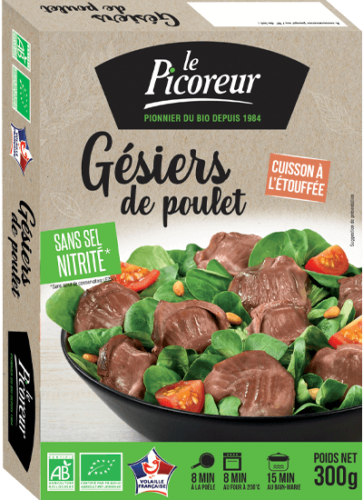 Gésiers de poulet bio - Produits cuits BIO | Le Picoreur
